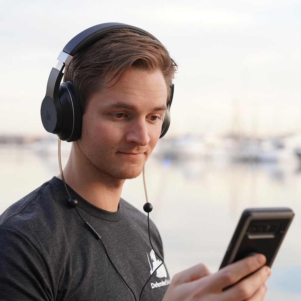 EMF Radiation-Free Air Tube Over-Ear Headphones | DefenderShield